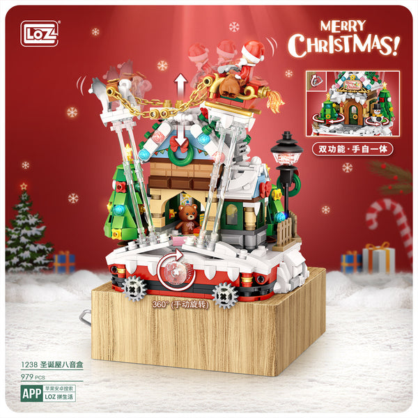 LOZ 1237 1238 Christmas Series Music Box – Joy Bricks
