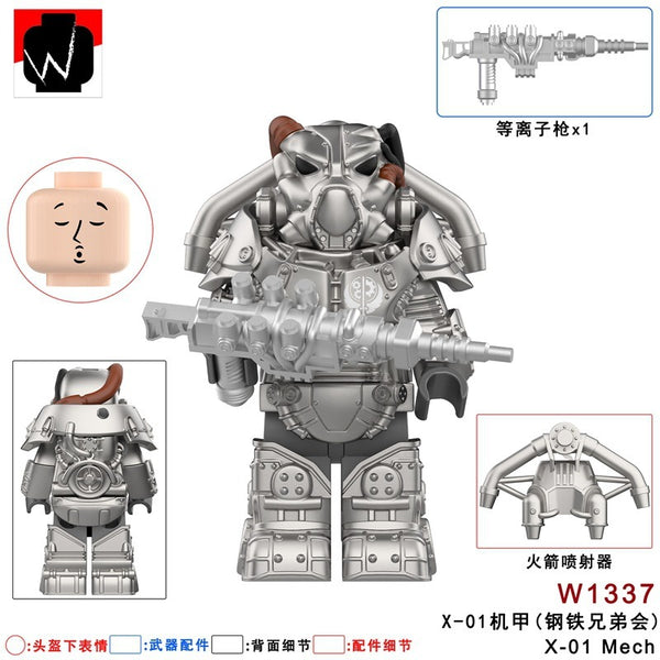 W1336-1341 Fallout: Power Armor series Minifigures – Joy Bricks