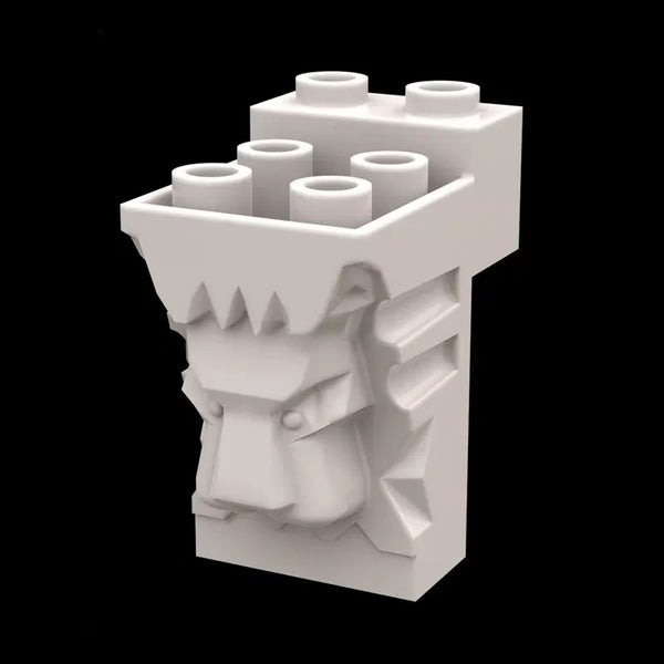 5pcs 30274 Brick, Modified 2 x 3 x 3 with Cutout and Lion Head - 6 ...
