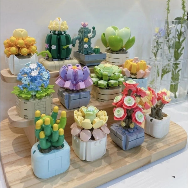 1195pcs Succulent Plant Building Blocks Set, 12 Different Kinds Of ...