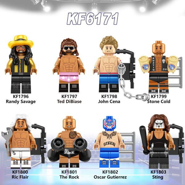 KF6171 Wrestler Randy John Steve Minifigures – Joy Bricks