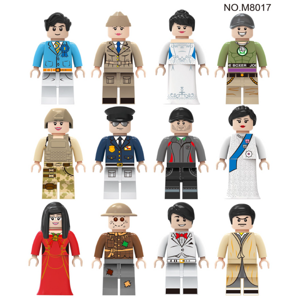 M8017 Police nurse painter cook stewardess minifigures – Joy Bricks