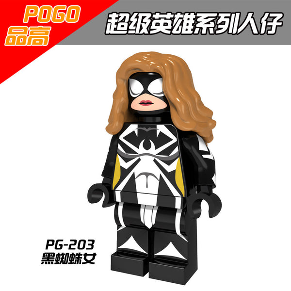 PG8057 Superhero Series Mourning Whip Black Spider Girl Minifigures ...
