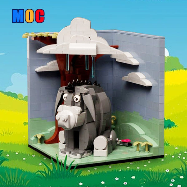 (Gobricks version) 401pcs MOC-151892 Eeyore Habitat – Joy Bricks